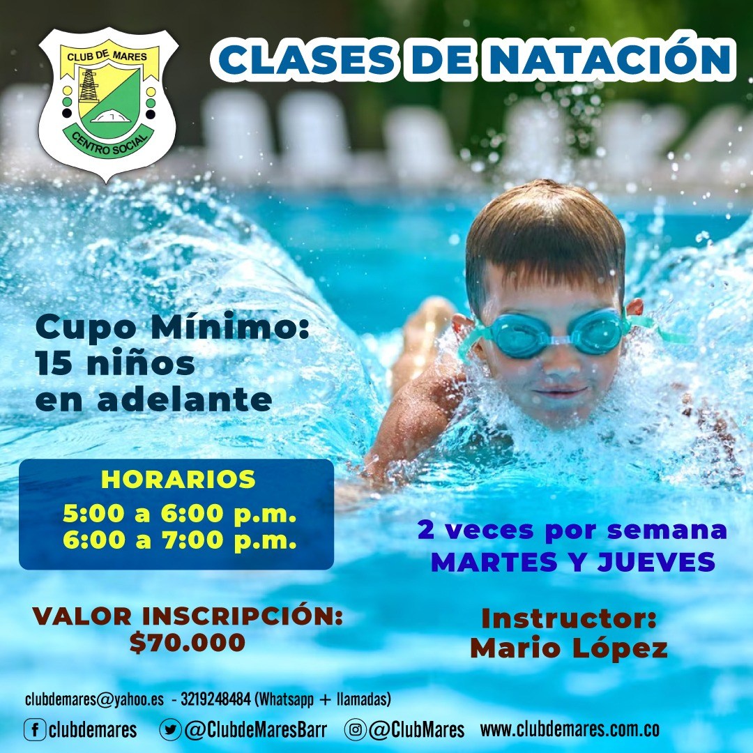 Clases de Natación | Club de Mares - Barrancabermeja